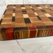 End Grain Cutting Board With Random Block Pattern Chopping Board Food ...