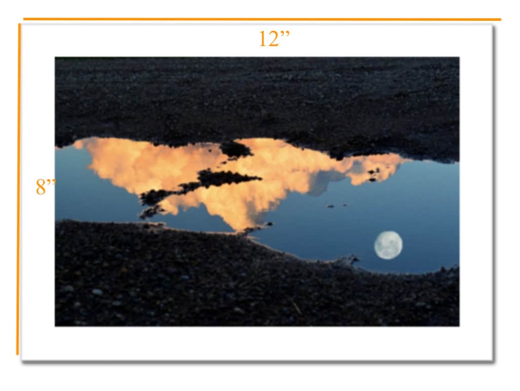 Moon Reflected in Puddle - Etsy