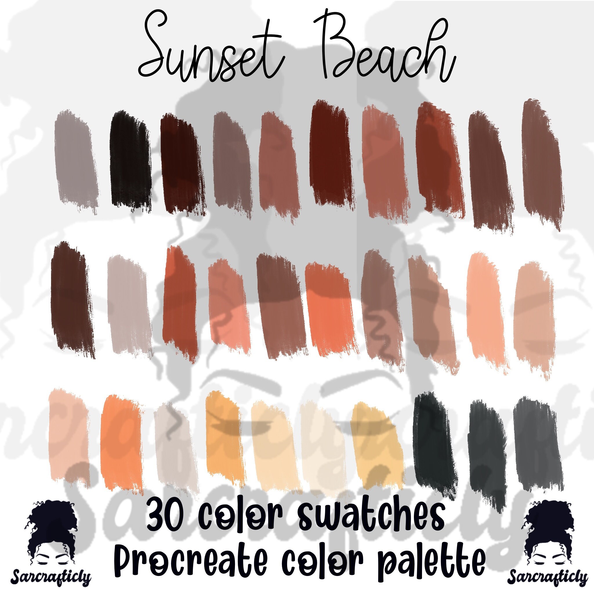 Sunset Beach Color Palette - Etsy