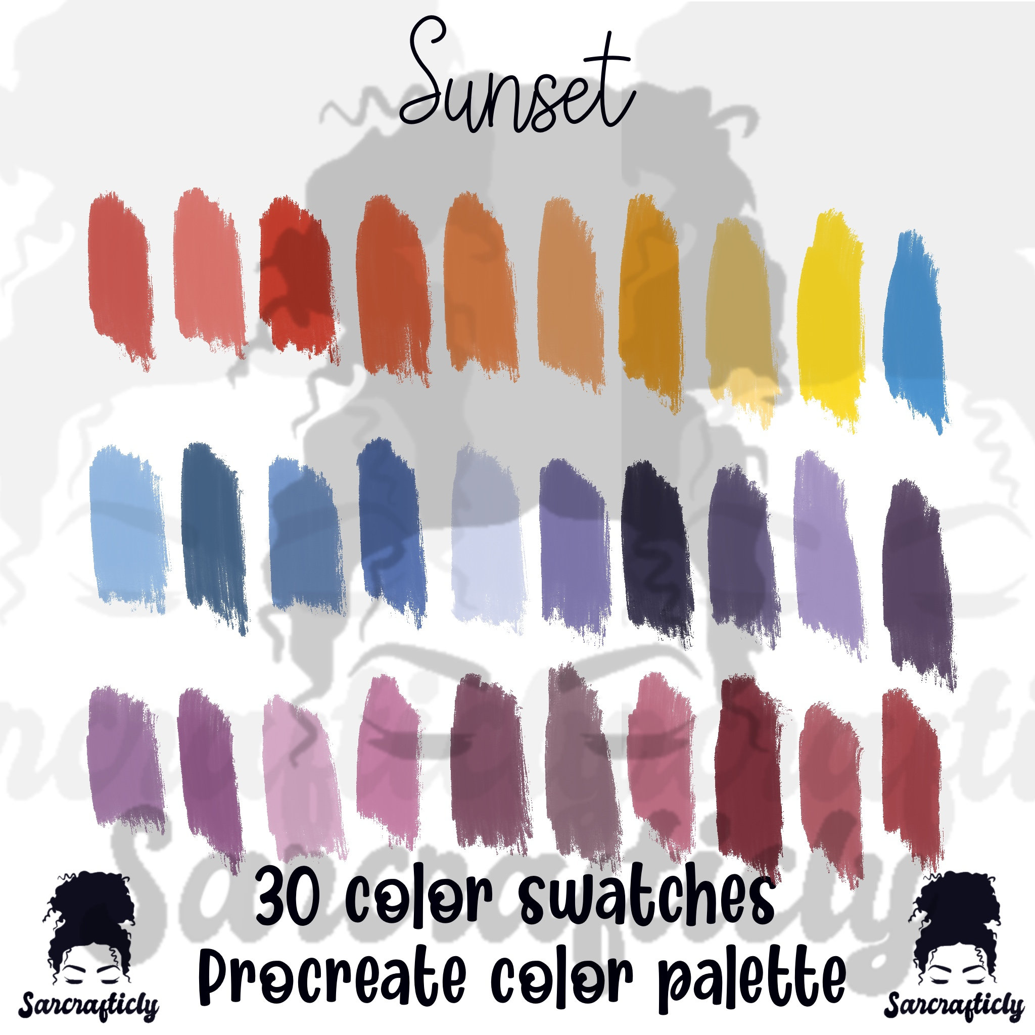 Sunset Color Palette - Etsy