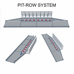 Pit-row With Working Entry and Exit Gates for Marble Sports Racing ...