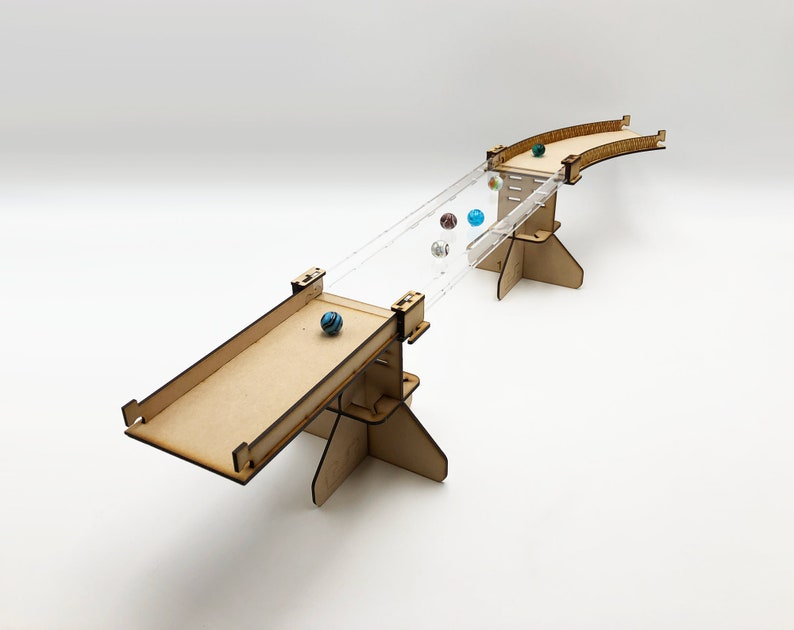 CRYSTAL CLEAR BRIDGE Marble Racetrack: Extra Long Straight Marble ...