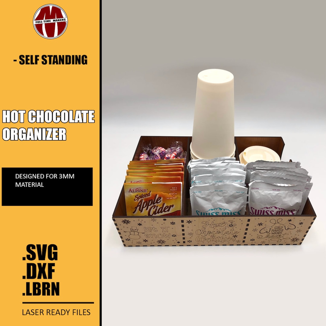Hot Chocolate Organizer Digital Files for Laser or Cnc, Glowforge ...