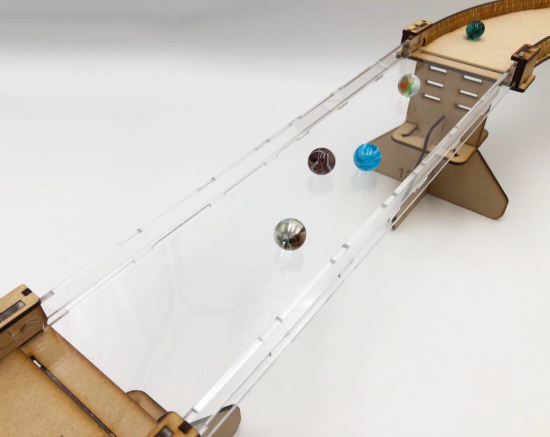 CRYSTAL CLEAR BRIDGE Marble Racetrack: Extra Long Straight Marble ...