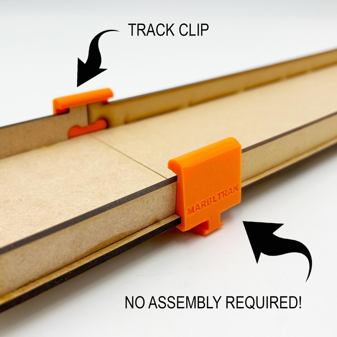 3D PRINTED CLIPS - 20 Pack, Marble Race Track Kit, A DIY Modular Marble ...