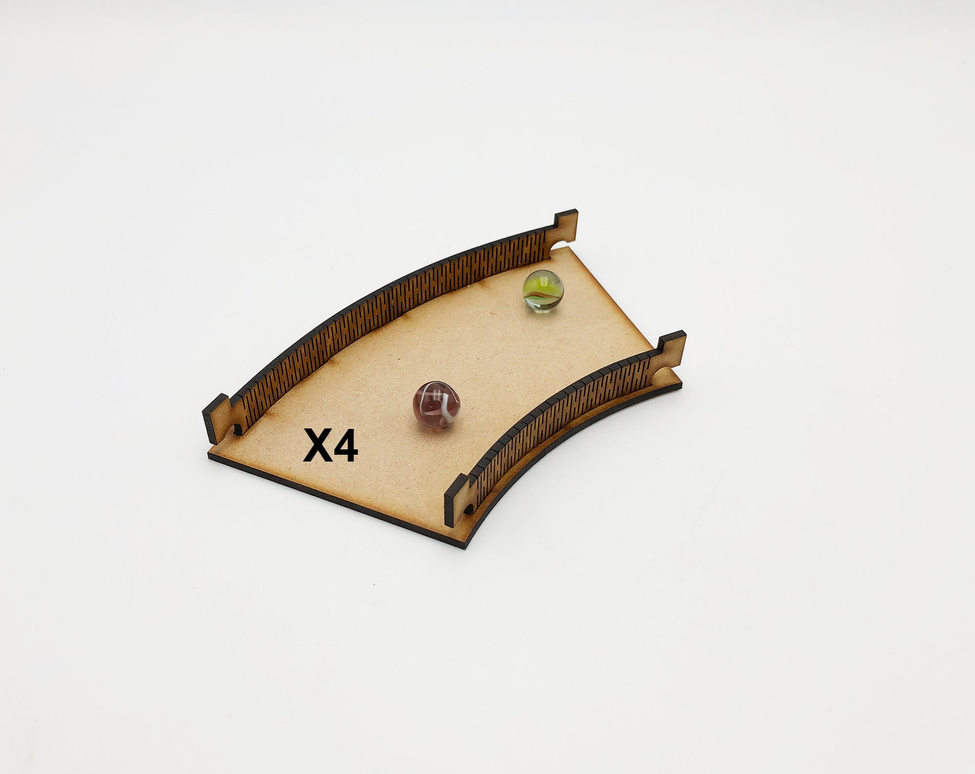 RADIUS 2 CORNER Tracks 4 Pack Marble Race Track Kit A DIY - Etsy