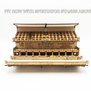 PIT ROW With Spectator Platform Above, Marble Race Track Kit, A Diy ...