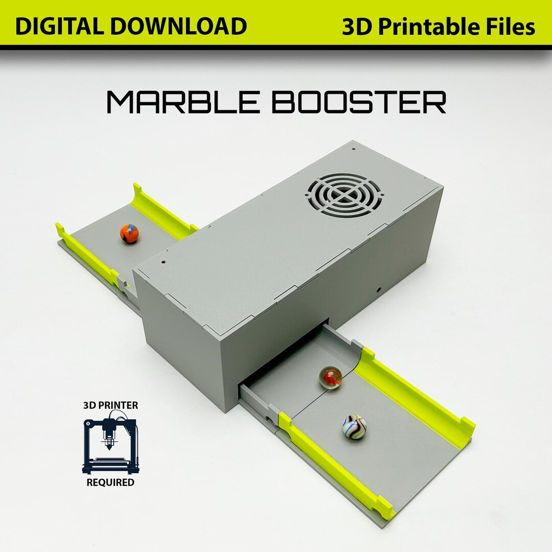 3D Printable MARBLE BOOSTER, DIY Kit, A Modular Marble Racetrack Toy ...