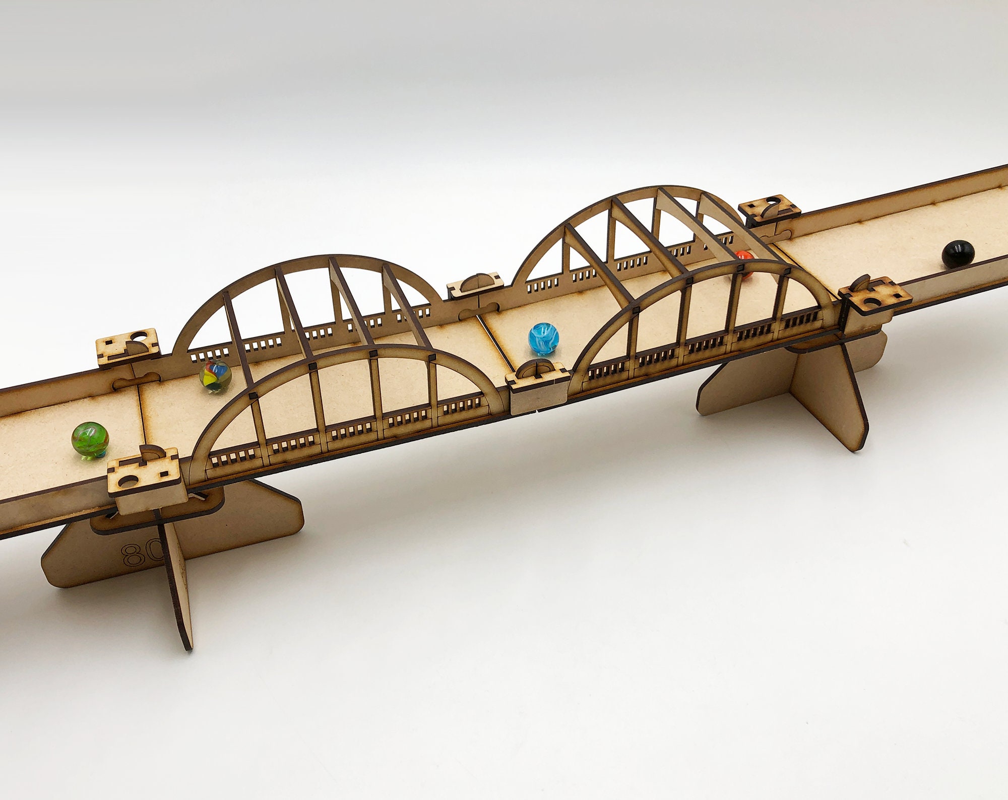 ARCHED BRIDGE - 2 Pack, Marble Race Track Kit, A DIY Modular Marble ...