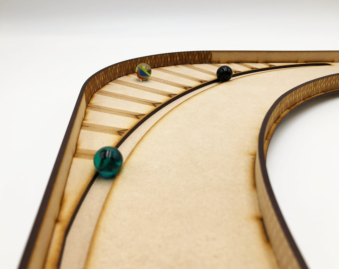 RUN-OFF CORNER Track, Marble Race Track Kit, A D Modular Marble ...