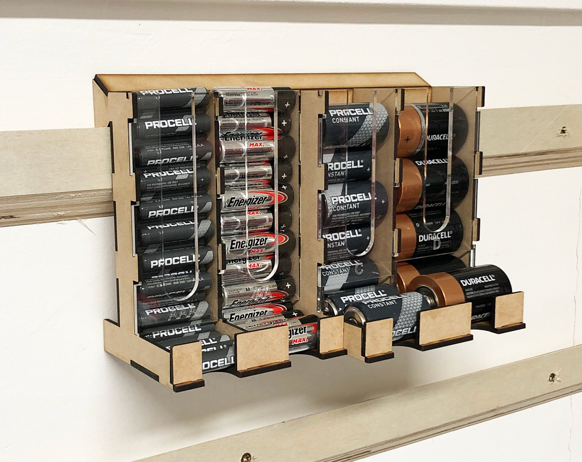 Battery Dispenser: French Cleat Workbench Organizer Laser Cut Files ...