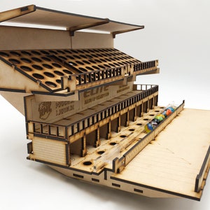 PIT ROW With Spectator Platform Above, Marble Race Track Kit, A Diy ...