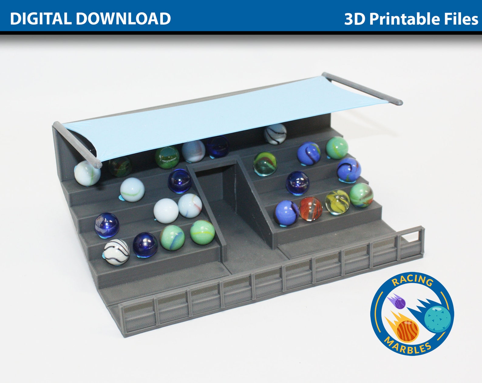 Marble Sports Racing System, DIGITAL FILES for 3D Printing, A Modular ...