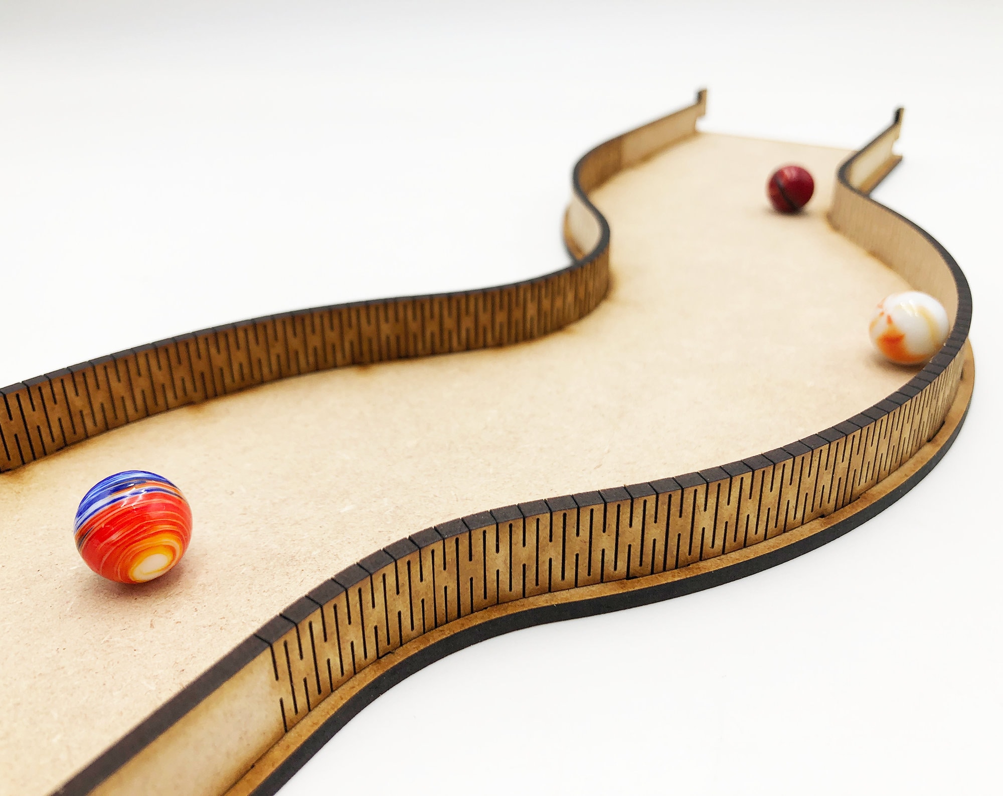 CHICANE, Marble Race Track Kit, A Diy Modular Marble Racetrack Toy ...