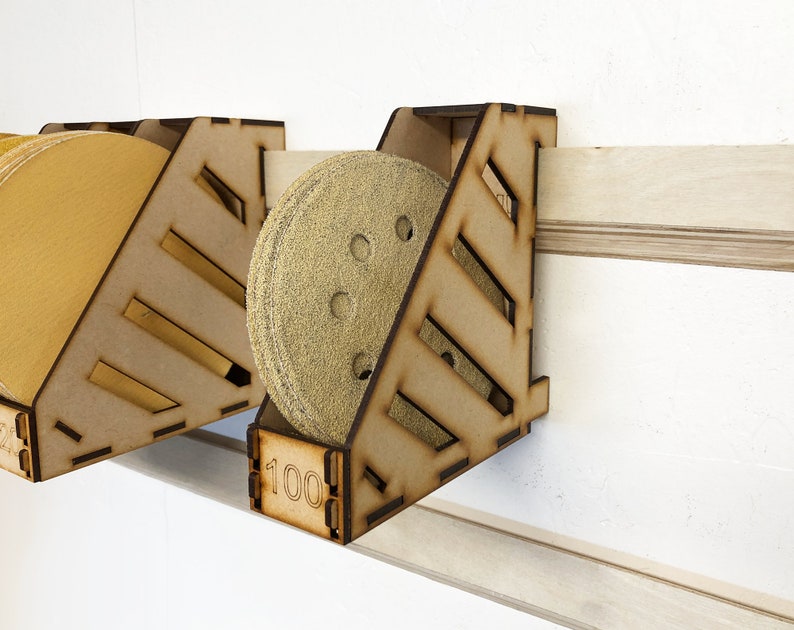 Sandpaper Organizer: 5" & 6" Disc Pads, Laser Cut Files (digital ...
