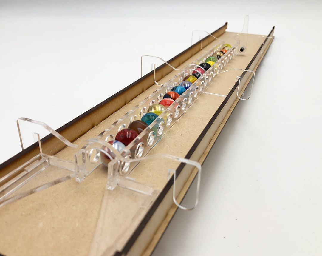 CLEAR FINISHERS SHOOT- 20 Marbles, Marble Race Track Kit, A Diy Modular ...