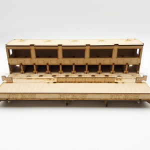 PIT ROW With Media Rooms Above, Marble Race Track Kit, A Diy Modular ...