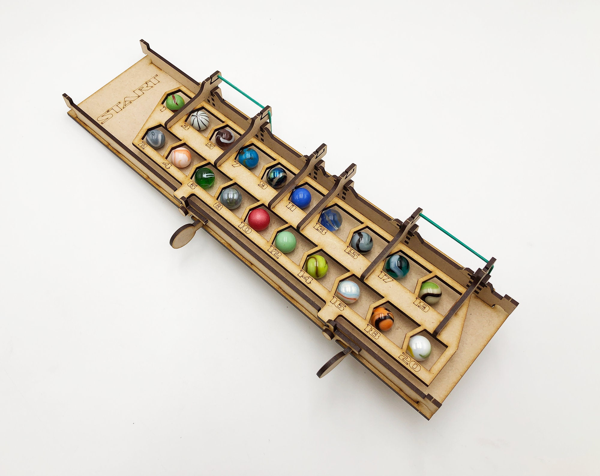 STARTING GRID - 20 Marbles, Marble Race Track Kit, A DIY Modular Marble ...