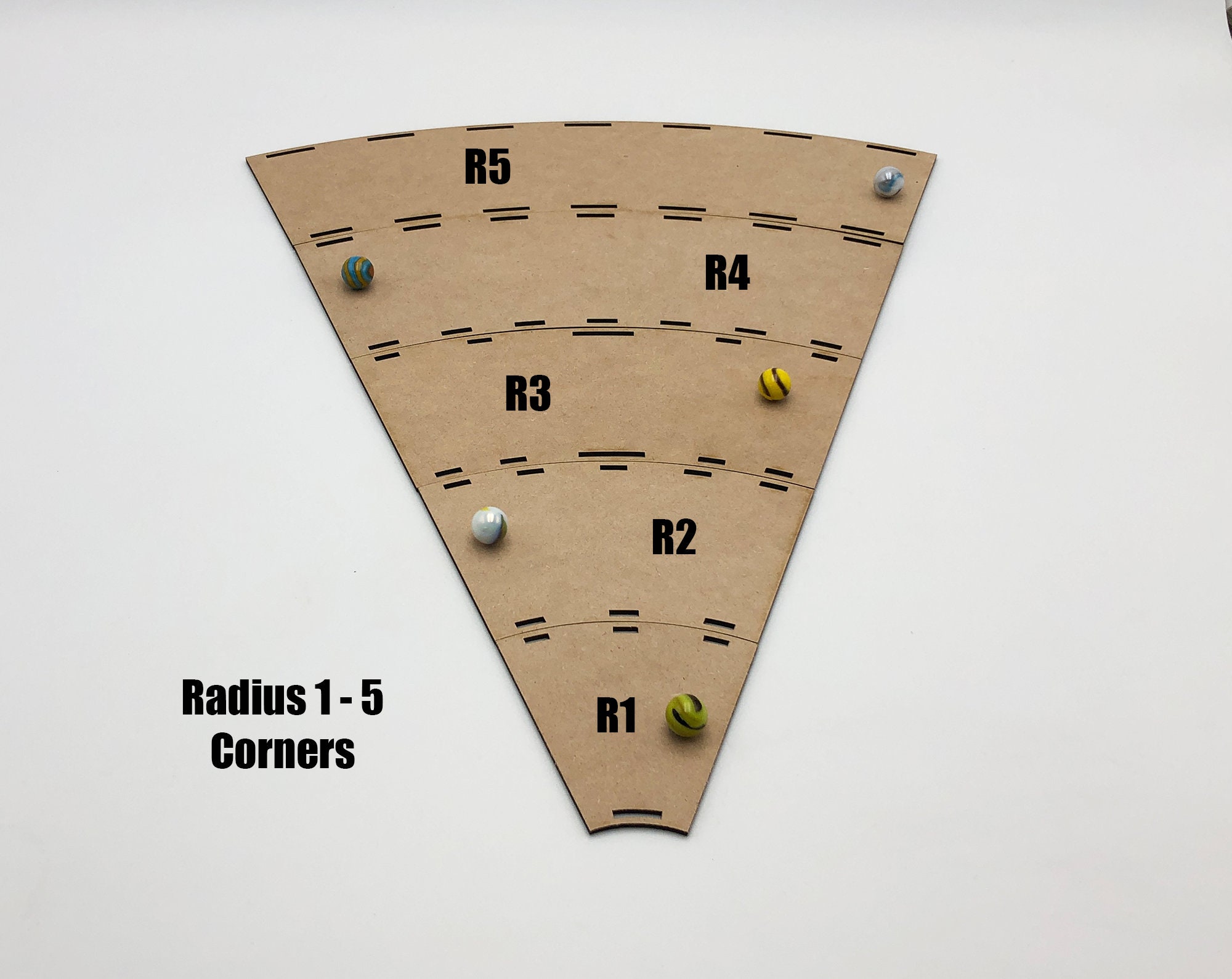 RADIUS 1 CORNER Tracks - 4 Pack, Marble Race Track Kit, A DIY Modular ...