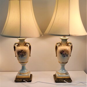 RARE Pair of Signed M. Zapun American Lecot China Lamps Hand - Etsy