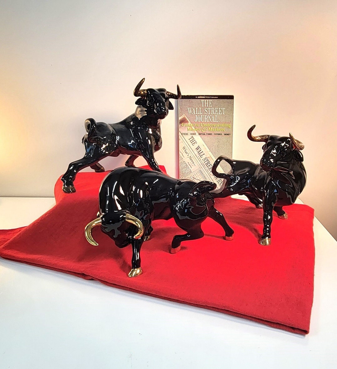 Your Pick Large 1960s Ceramic Black Bull W/gold Horns & Hooves, Taurus ...