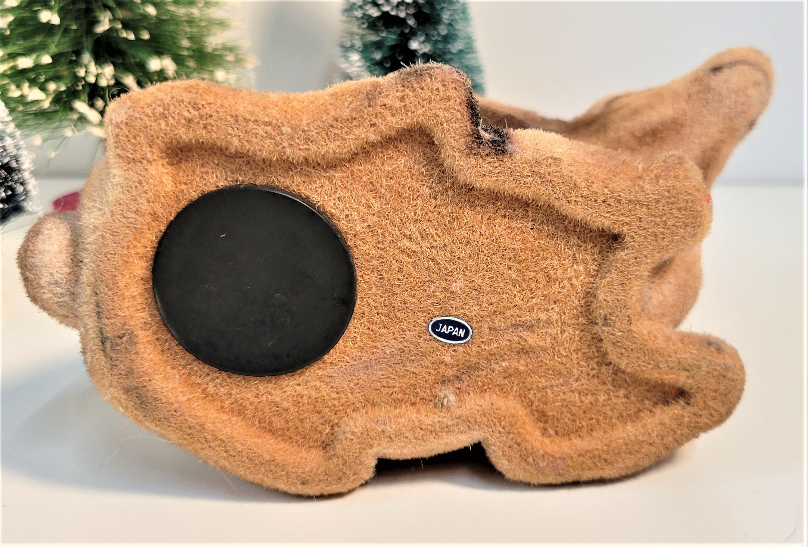 Vintage Flocked Deer Fawn Coin Bank With Glass Eyes 6 - Etsy