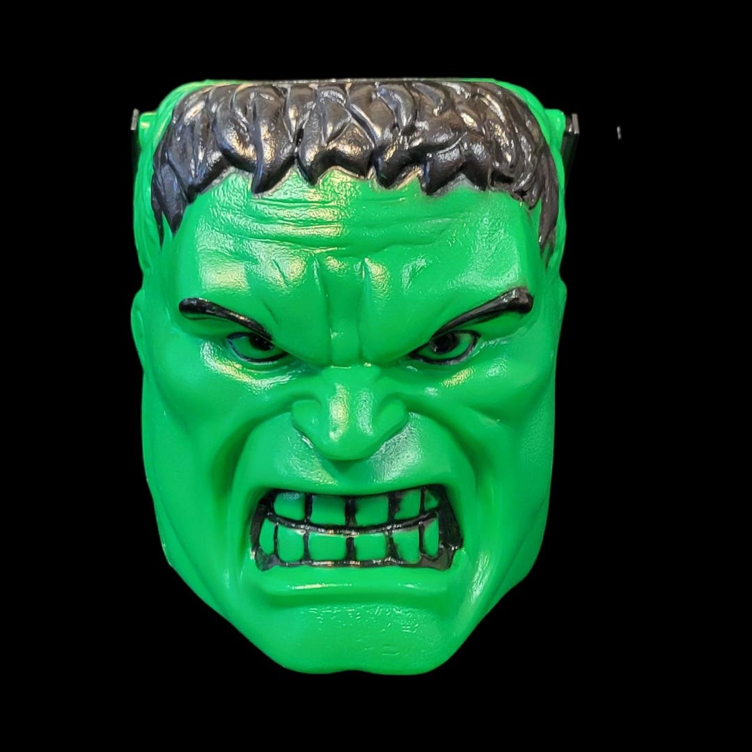 Vintage 2003 Marvel Incredible Hulk Candy Pail by Disguise, Blow Mold ...