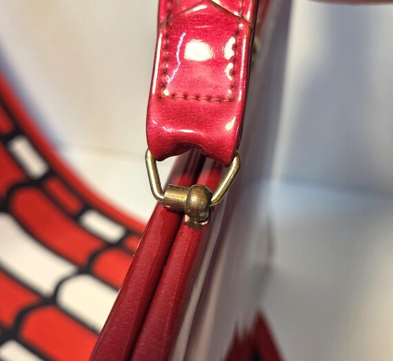 Vintage "De Mura" Red Patent Leather Handbag in the 1… - Gem