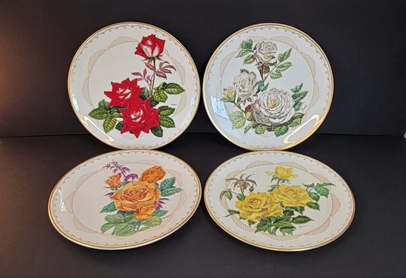 Collectible Plates Service Plate E M Boehm Roses of Excellence ...