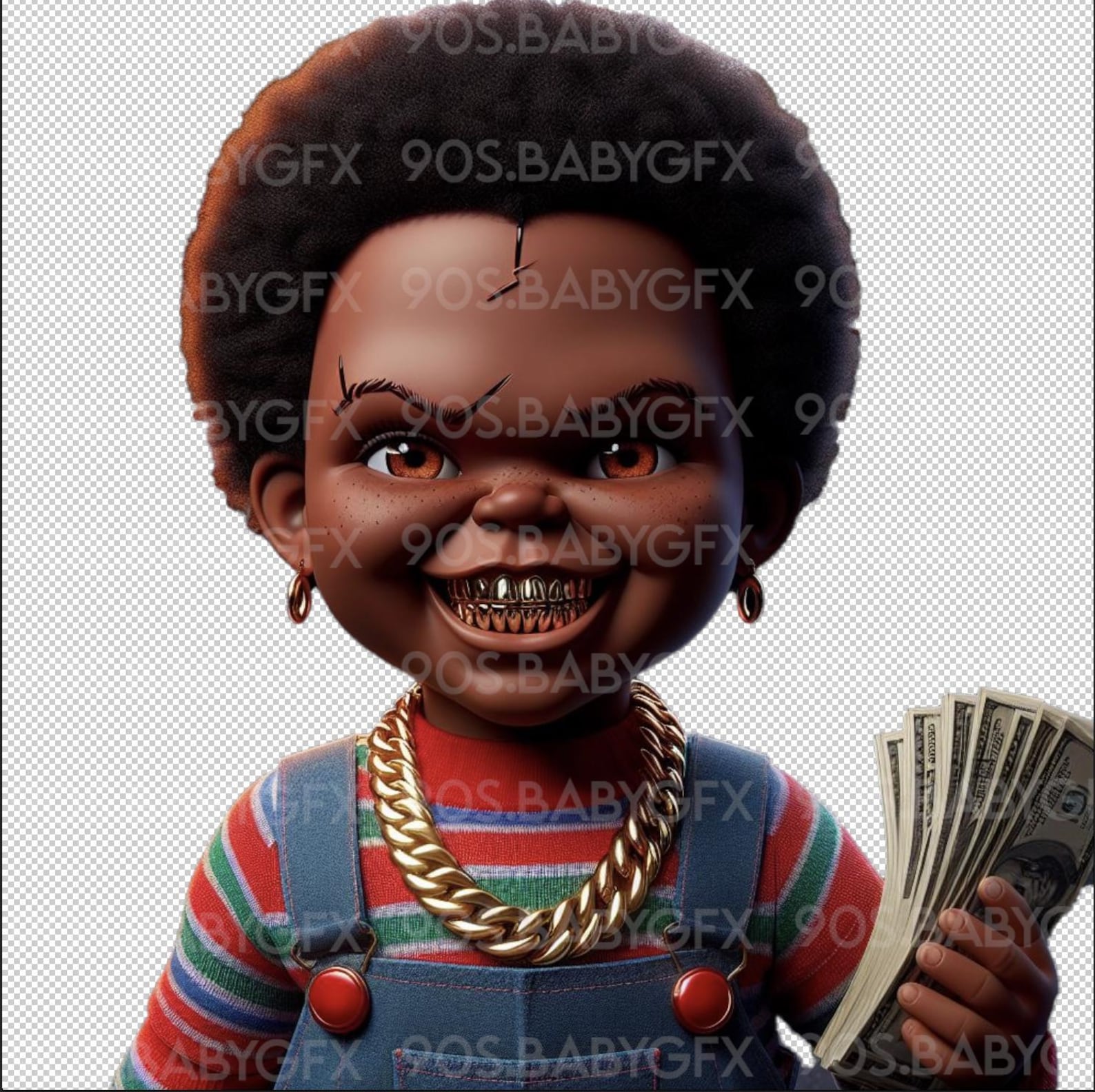 Urban Chucky, Brown Chucky, Chucky Png, Halloween Shirt, Sublimation ...