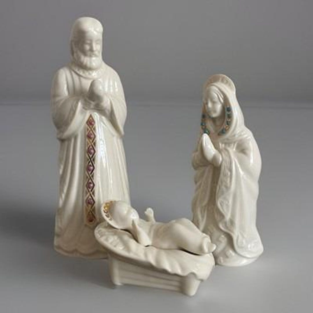 Lenox Jewels Nativity Set Holy Family Jesus Mary Joseph Christmas ...