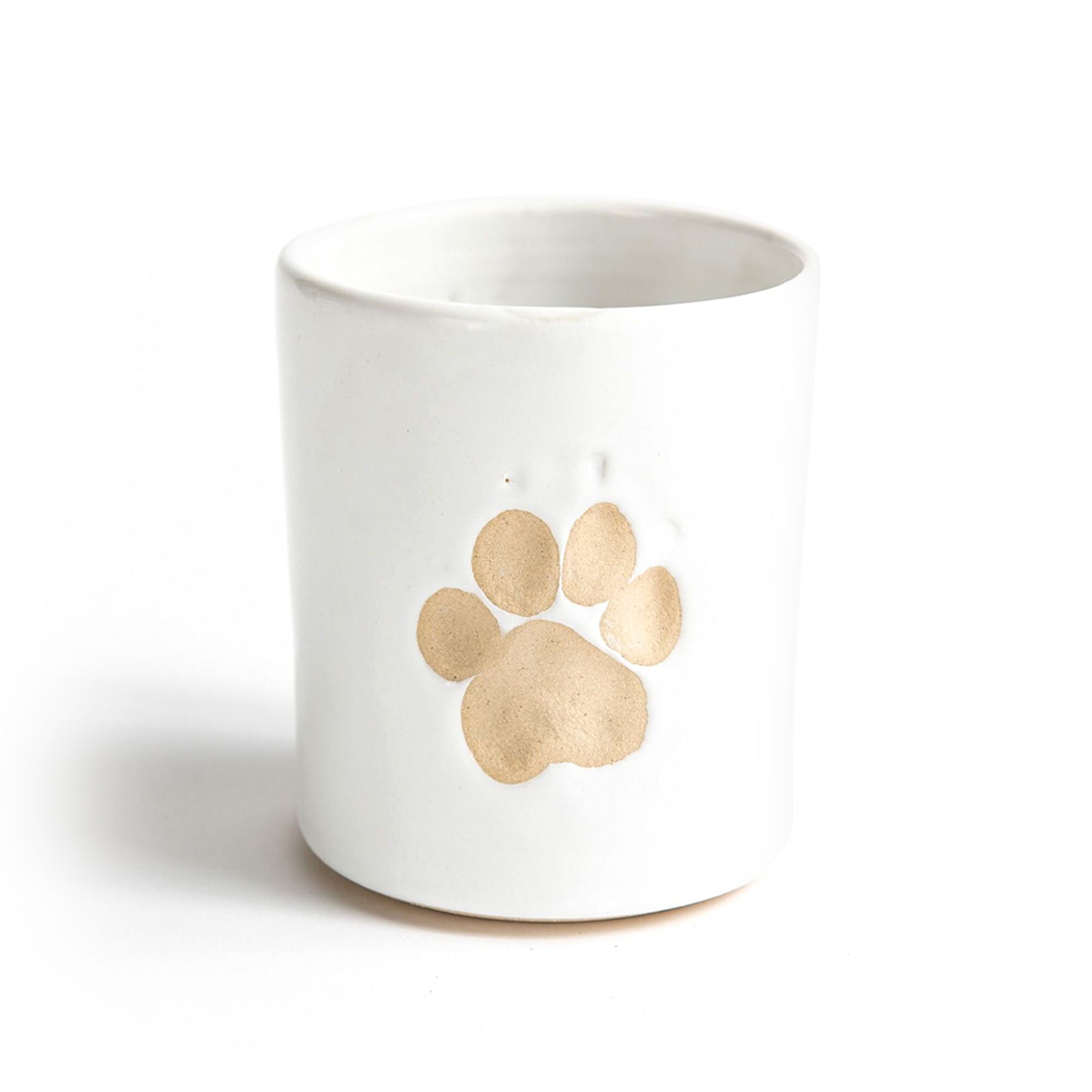 Ceramic Cup with Custom Paw Print Impression & Pet's Name - Etsy.de