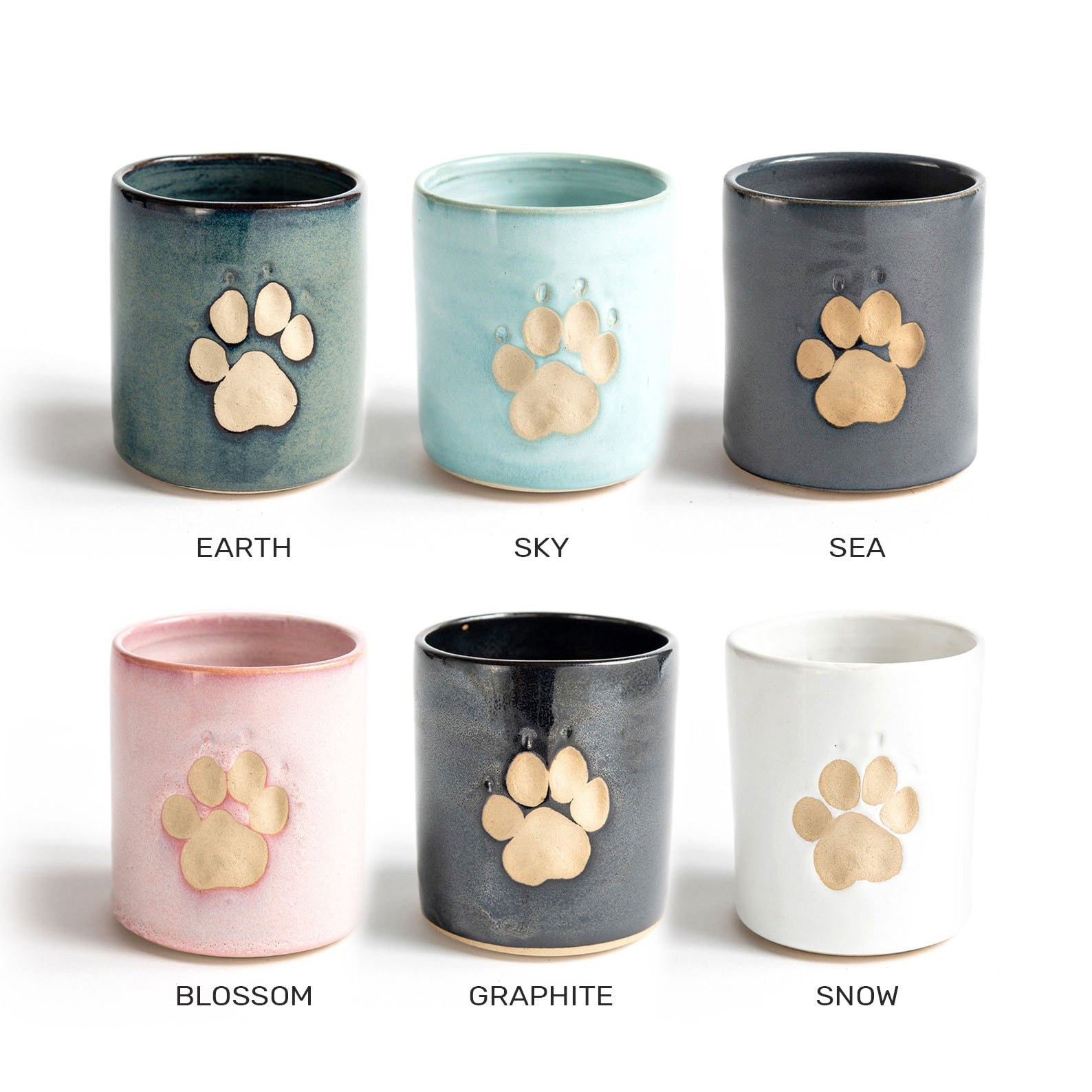Ceramic Cup with Custom Paw Print Impression & Pet's Name - Etsy.de