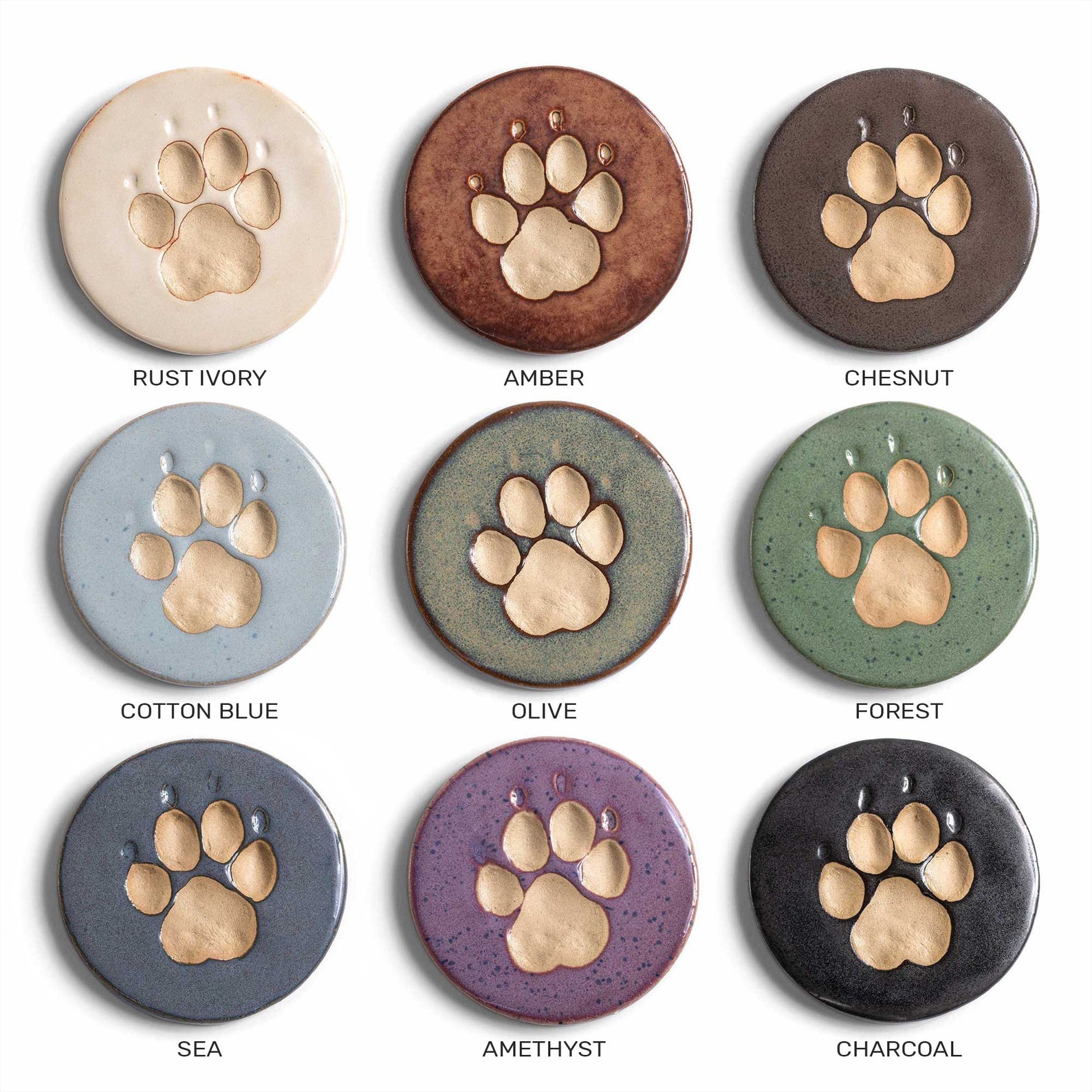 Custom Paw Print Impression Keepsake , Ceramic Pet Ornament - Etsy