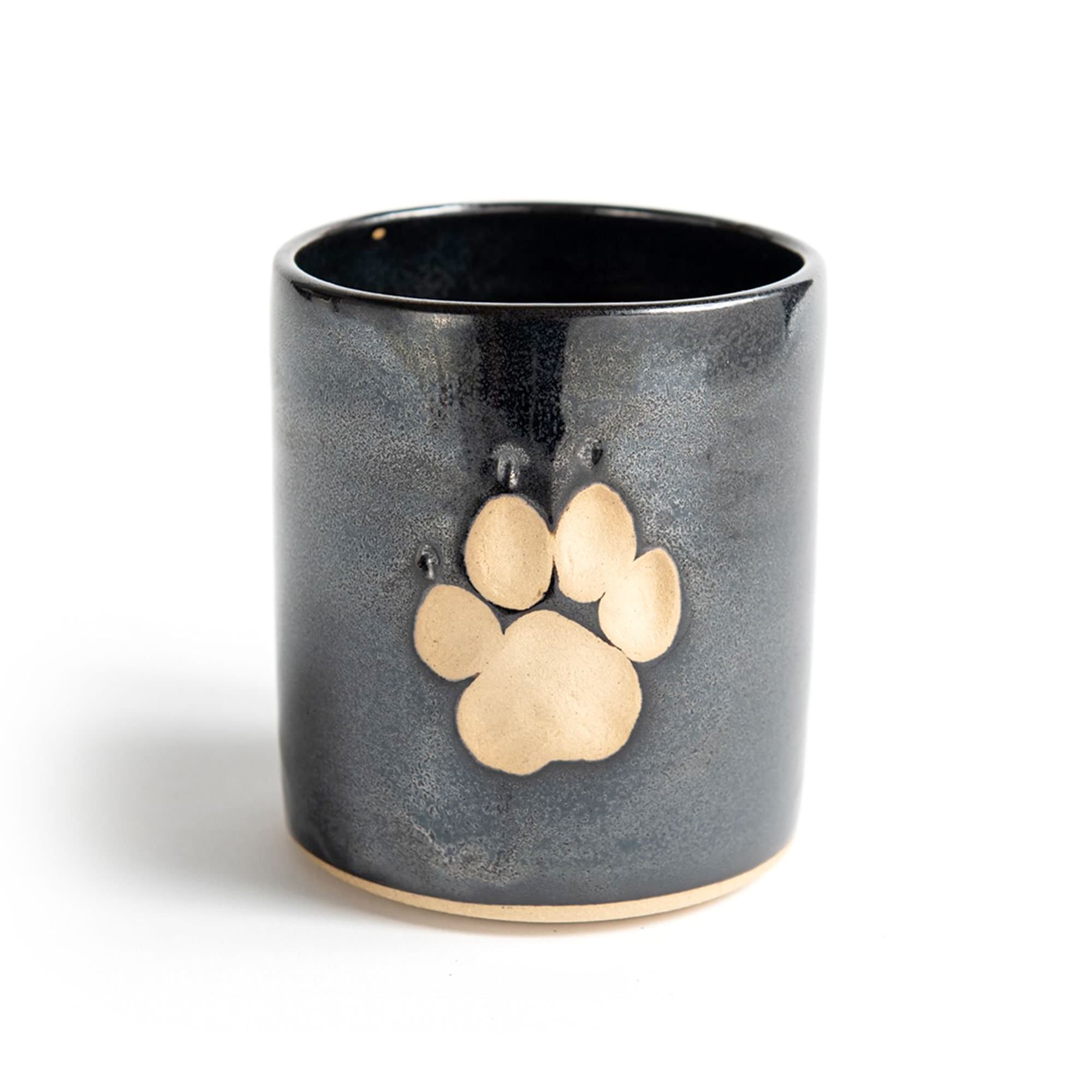 Ceramic Cup with Custom Paw Print Impression & Pet's Name - Etsy.de