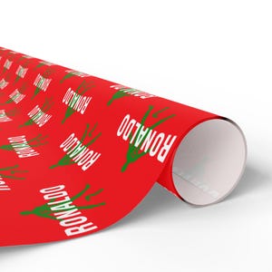 Cristiano Ronaldo Wrapping Paper, Soccer Fan Gift, Christmas Wrap for ...
