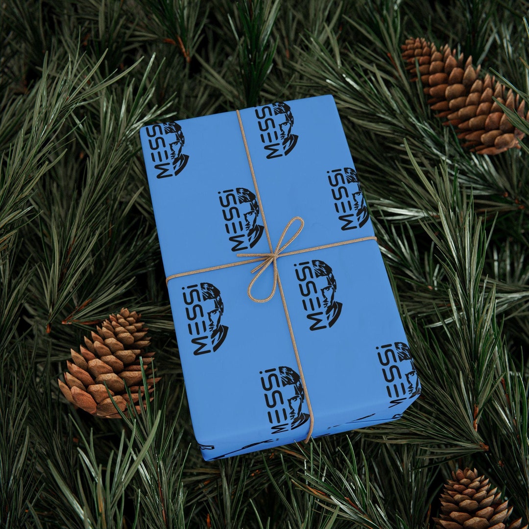 Lionel Messi Wrapping Paper Soccer Fan Gift, Christmas Wrap for Sports ...