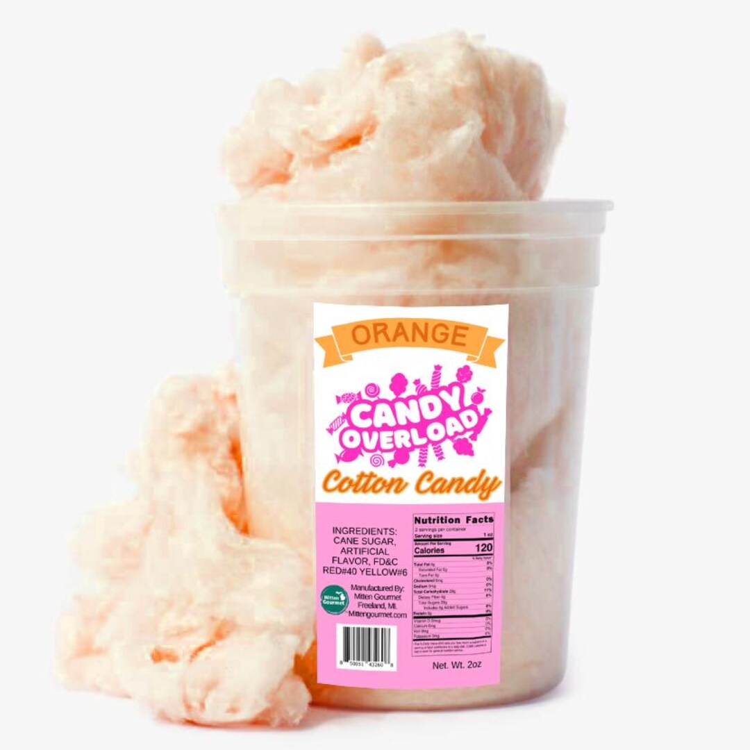 Orange Gourmet Cotton Candy - Etsy