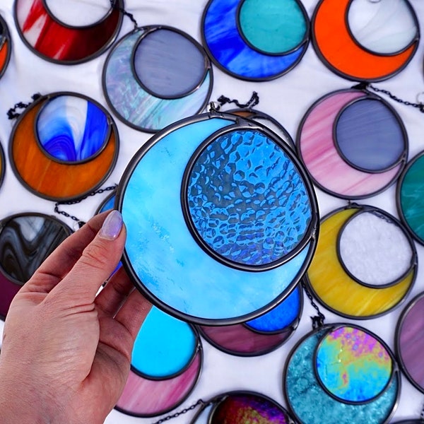 Stained Glass Moon - Etsy