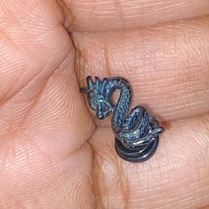 Black Dragon Fake Plug 316L Surgical Steel - Etsy