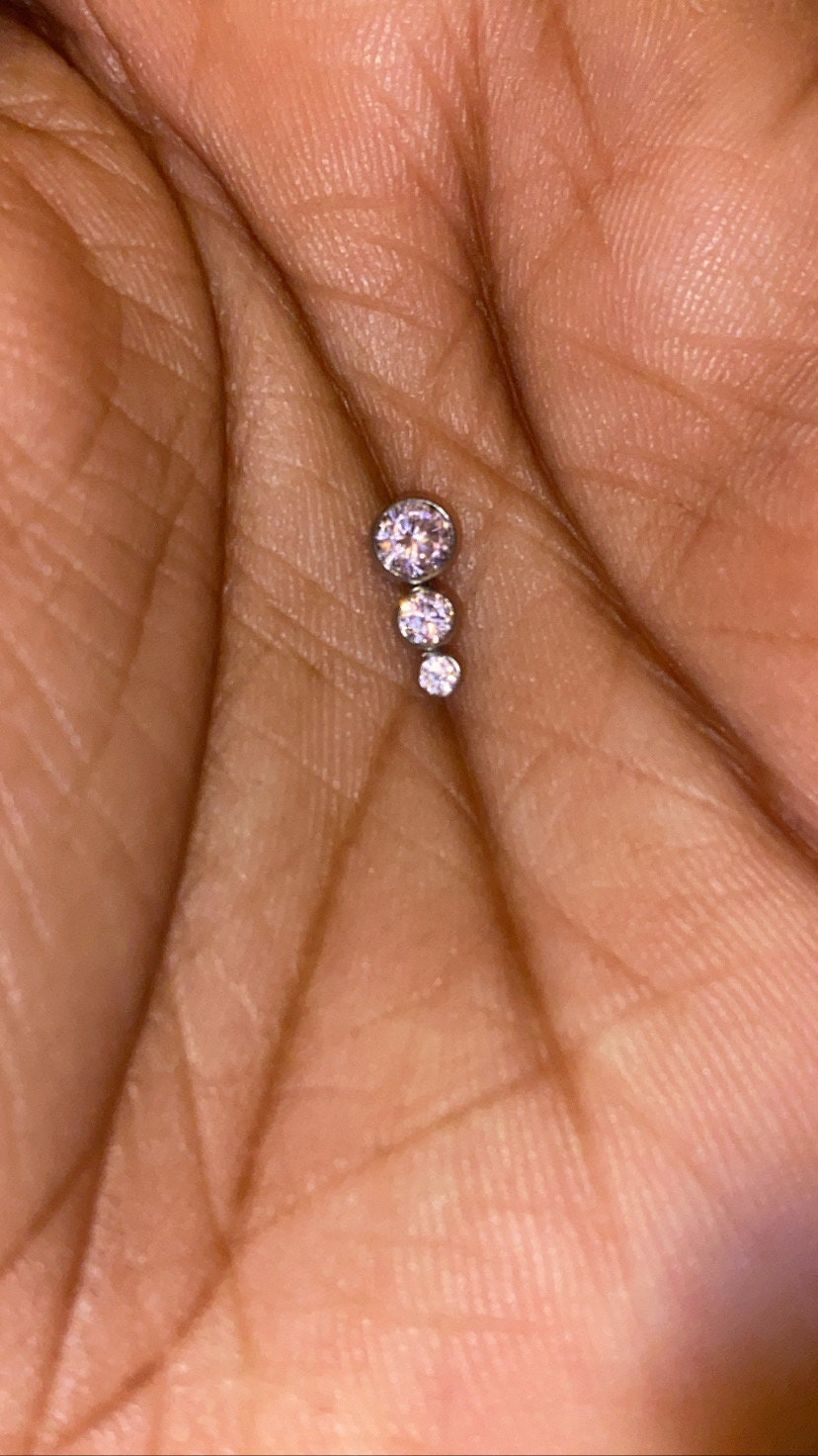 Descending Gem Implant Grade Titanium Internally Threaded Top - Etsy