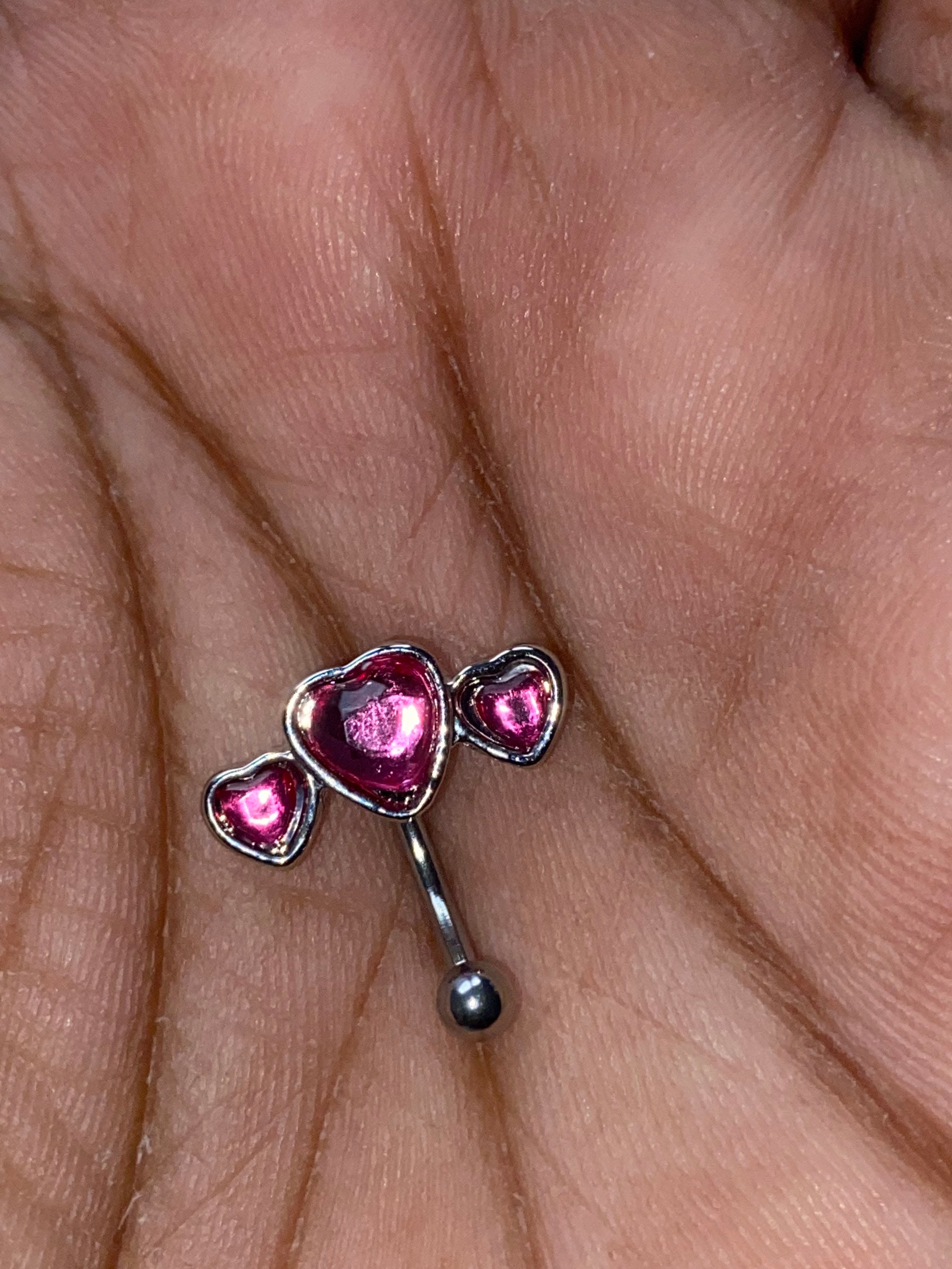 Heart Eyebrow Curve With Paved Heart Shape - Etsy