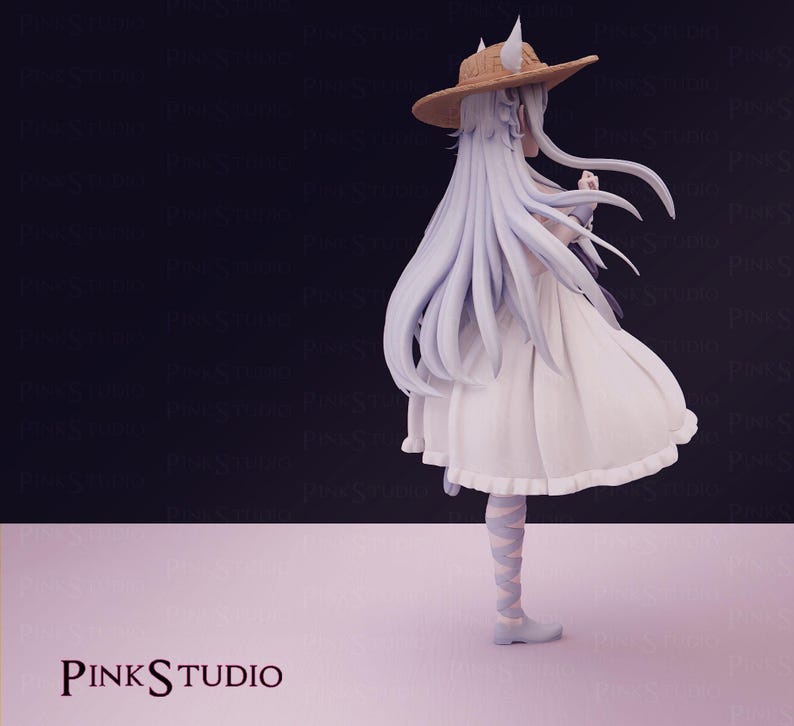 Wolf Girl Model Kit | 3D Resin Printed Figurine | Pink Studio - Etsy