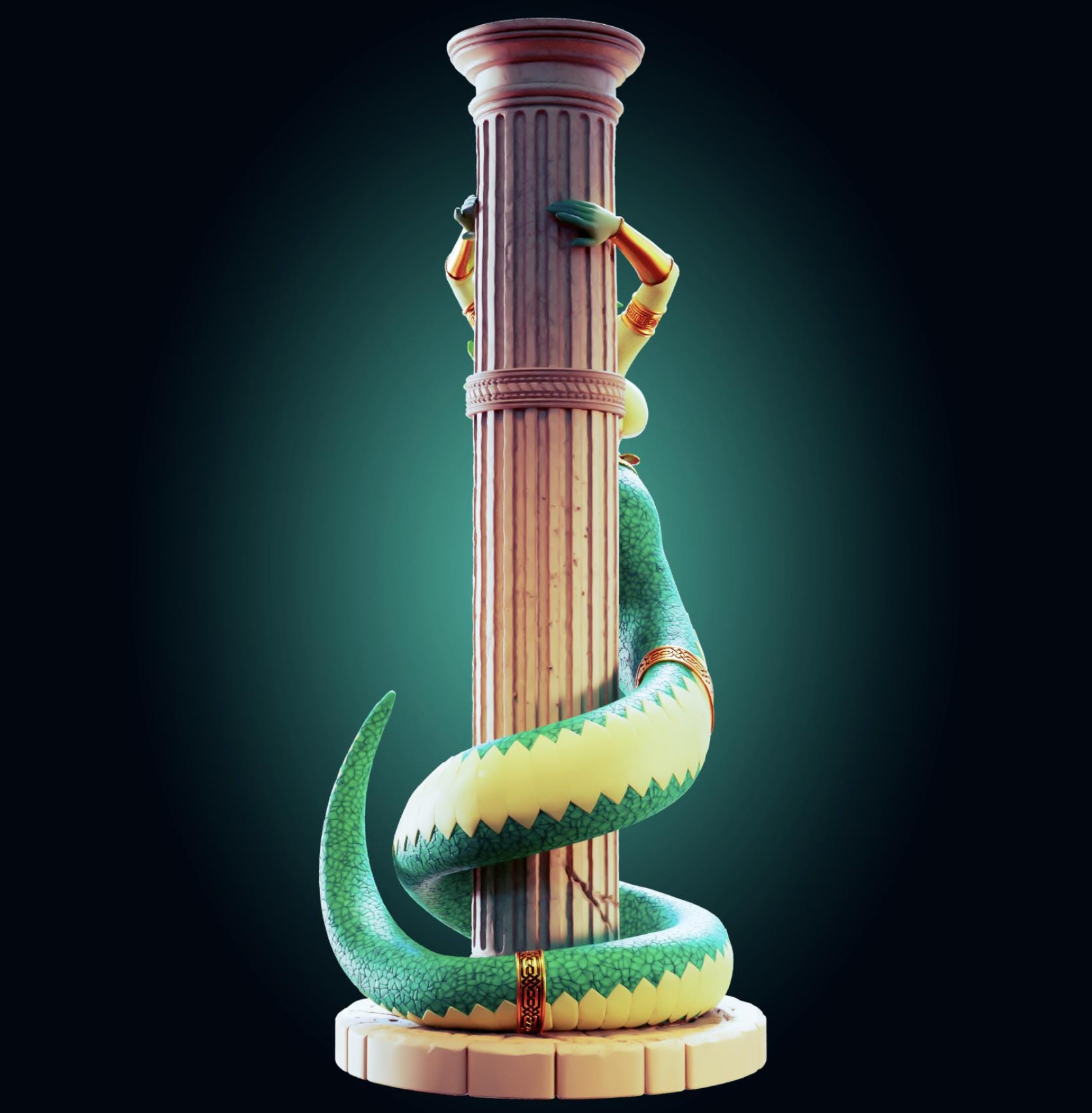 Medusa Snake Girl Model Kit | 3D Resin Printed Figurine | Officer Rhu ...