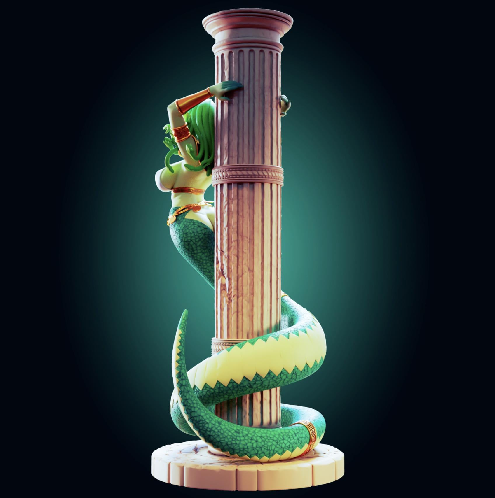 Medusa Snake Girl Model Kit | 3D Resin Printed Figurine | Officer Rhu ...
