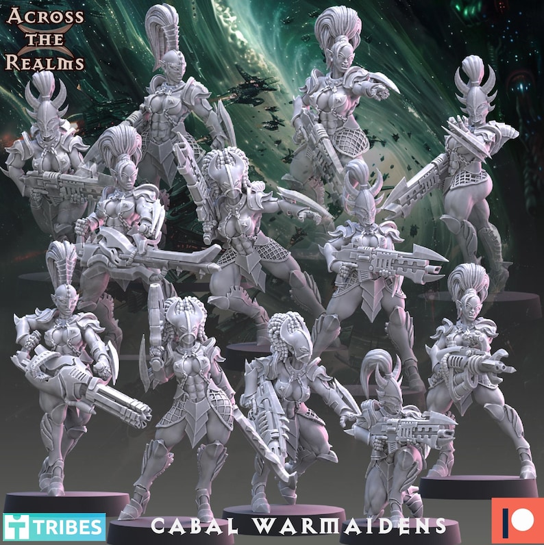Cabal Warmaiden Miniatures | Across the Realms - Etsy