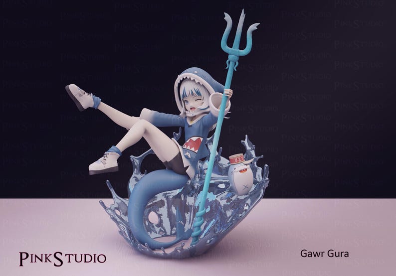 Shark Girl Model Kit | 3D Resin Printed Figurine | Pink Studio - Etsy