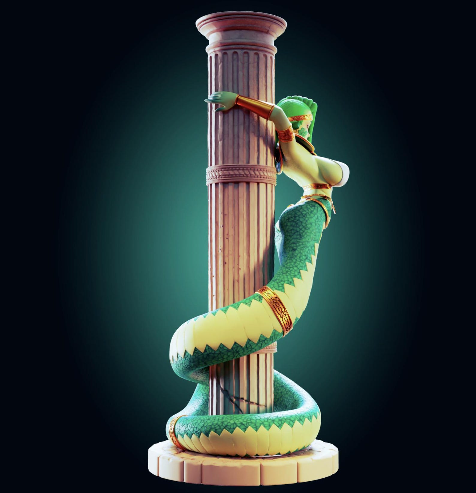 Medusa Snake Girl Model Kit | 3D Resin Printed Figurine | Officer Rhu ...