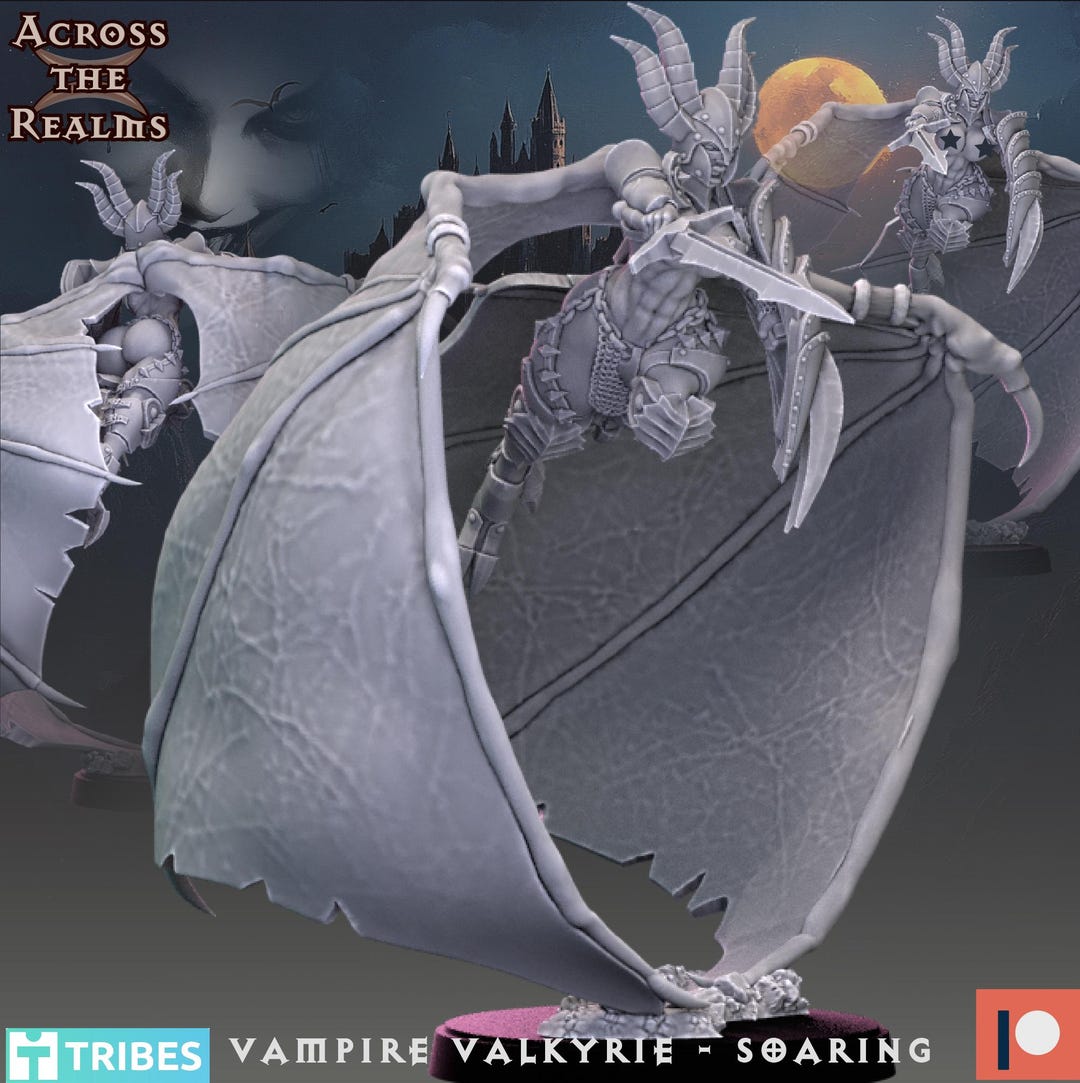 Soaring Valkyrie Miniature | Across the Realms - Etsy