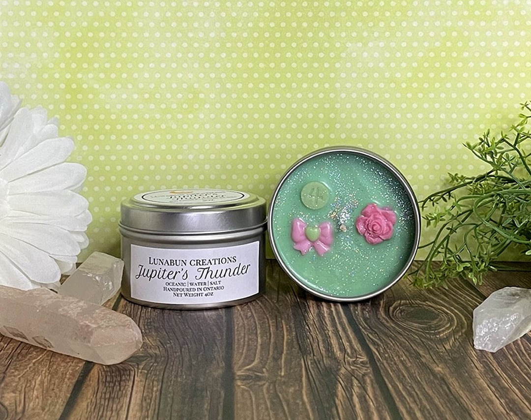 Jupiter’s Thunder | Anime Inspired Natural Soy Wax Candle | Glitter ...